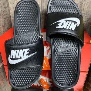 Nike | Shoes | Nike Benassi Jdi Mens Size 9 Blackwhite Flipfl | Poshmark